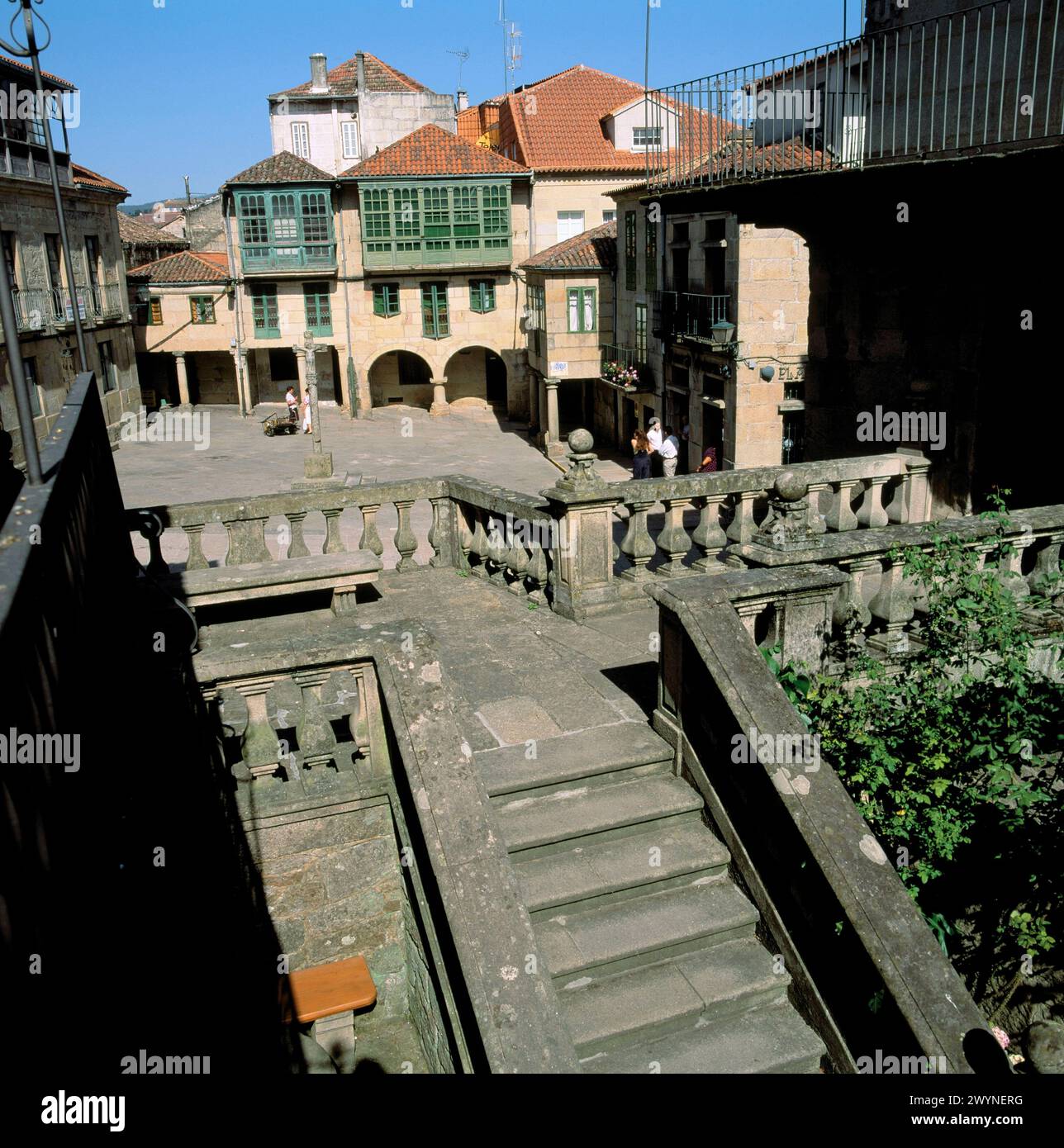 Plaza de la Leña. Pontevedra. Galicia. Spain Stock Photo - Alamy