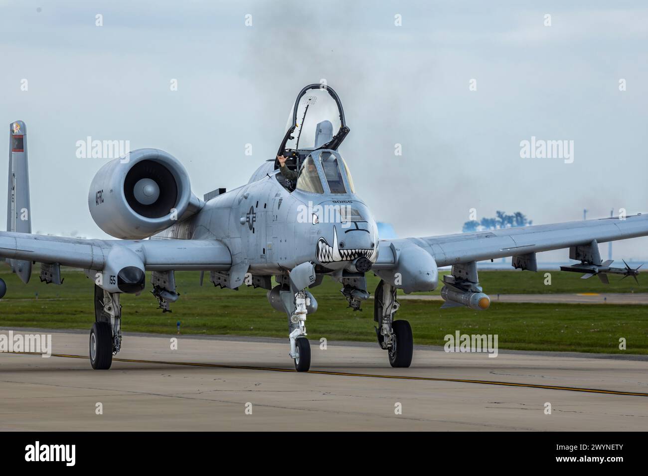 An A-10 Thunderbolt II returns from an aerial performance during The ...