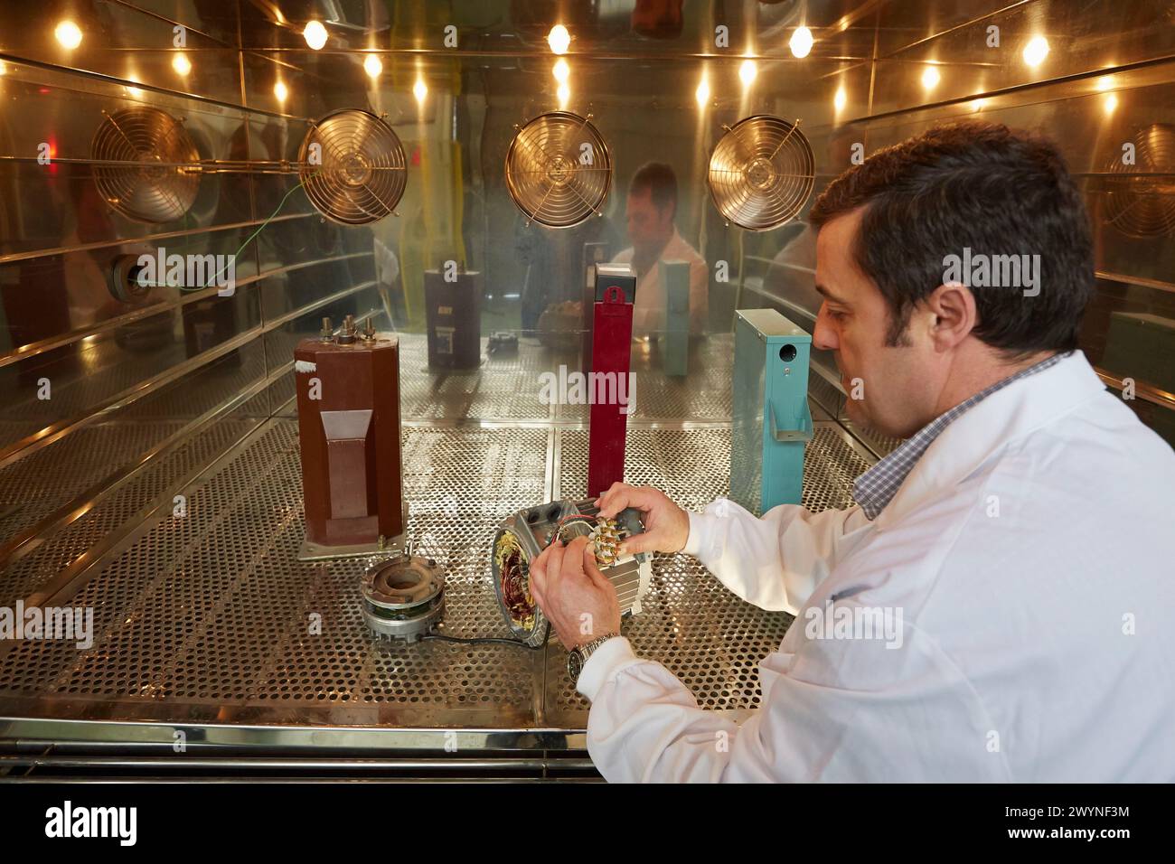 Test climate at high and low temperatures. Climate Chamber. Artificial ...