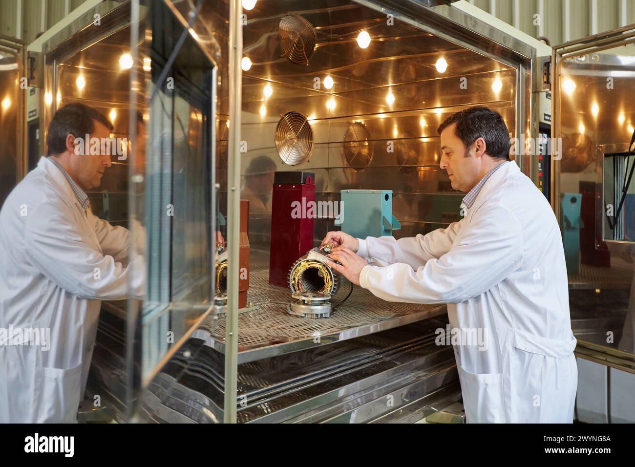 Test climate at high and low temperatures. Climate Chamber. Artificial ...