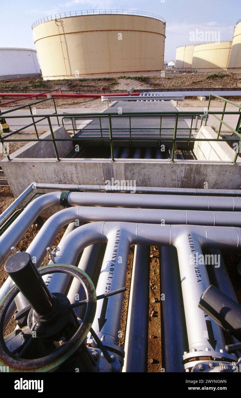 Gas tanks repsol ypf oil refinery hi-res stock photography and images ...