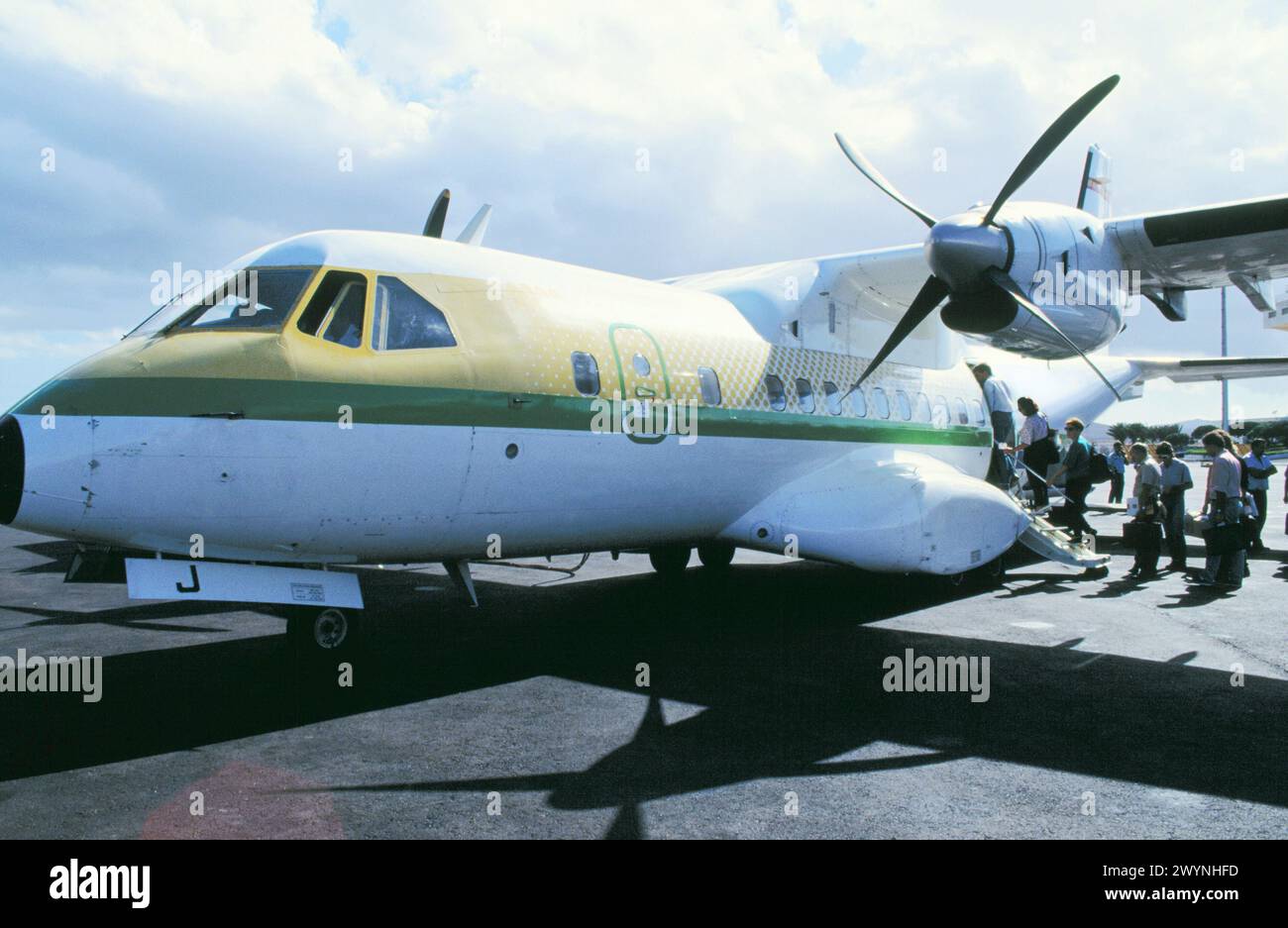 Binter Aircraft at airport. La Palma. Canary Islands. Spain Stock Photo ...