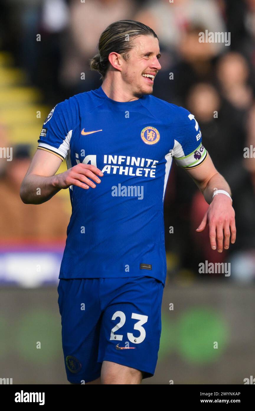 Conor Gallagher of Chelsea smiles during the Premier League match ...