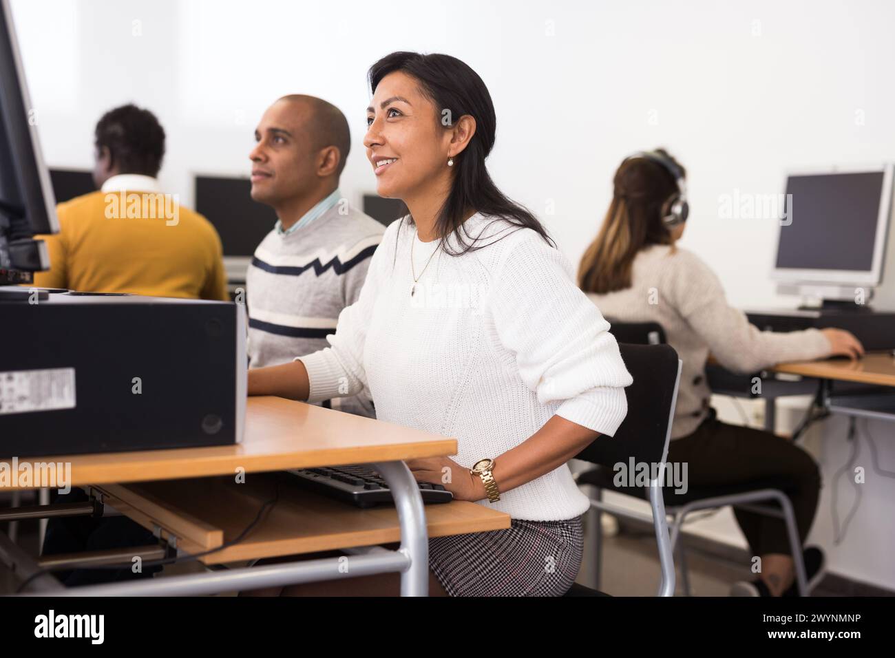 Diverse adult class test hi-res stock photography and images - Alamy