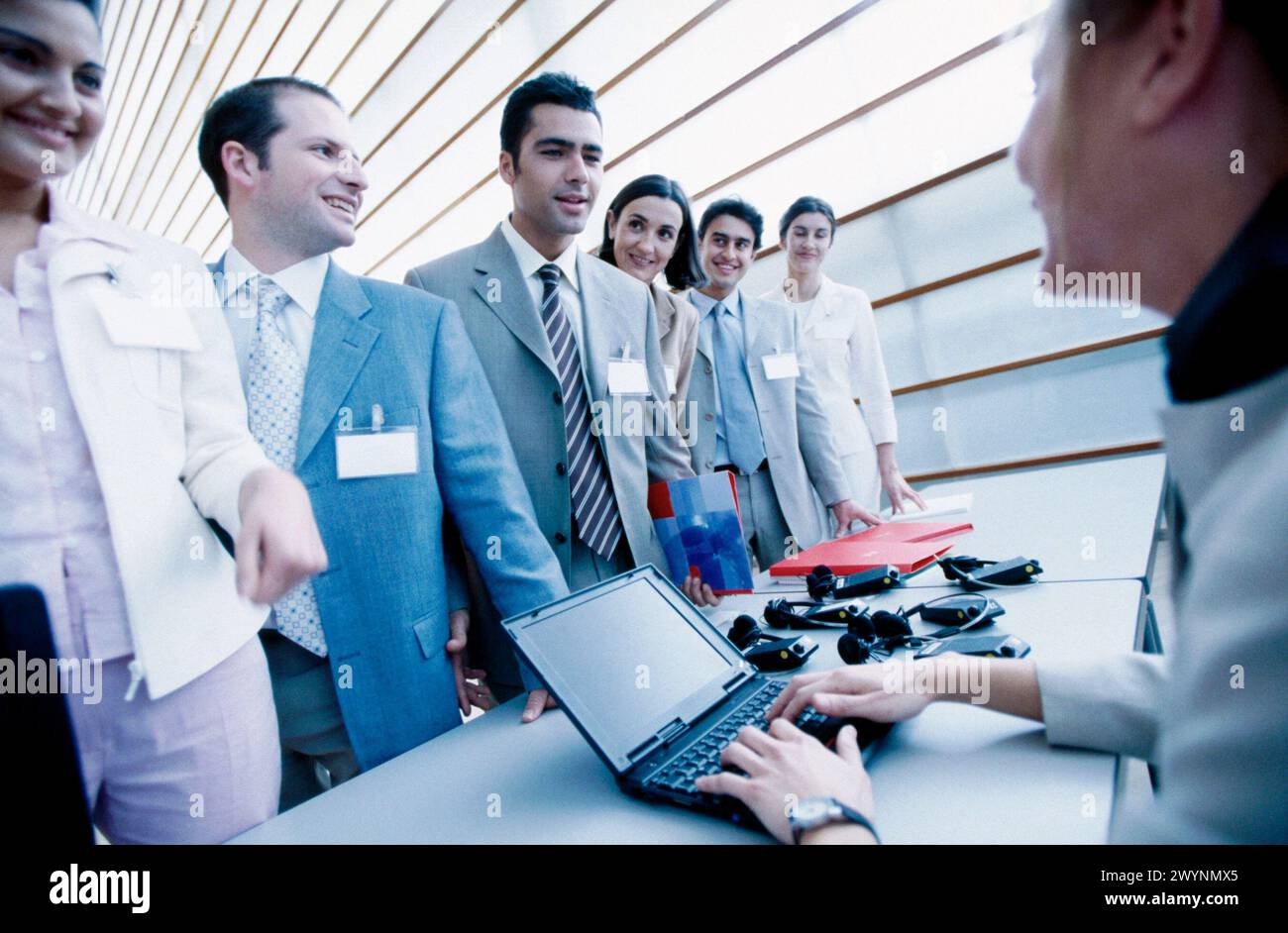 Trade show hostess hi-res stock photography and images - Alamy