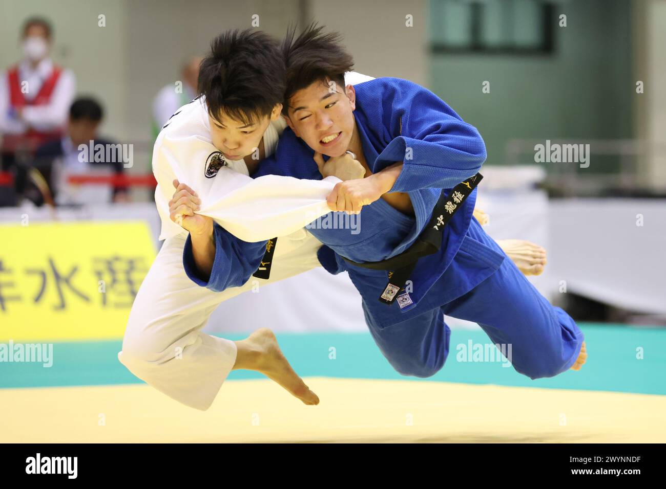 Fukuoka Convention Center, Fukuoka, Japan. 6th Apr, 2024. (L to R) Shusuke Uchimura, Ryuga ...