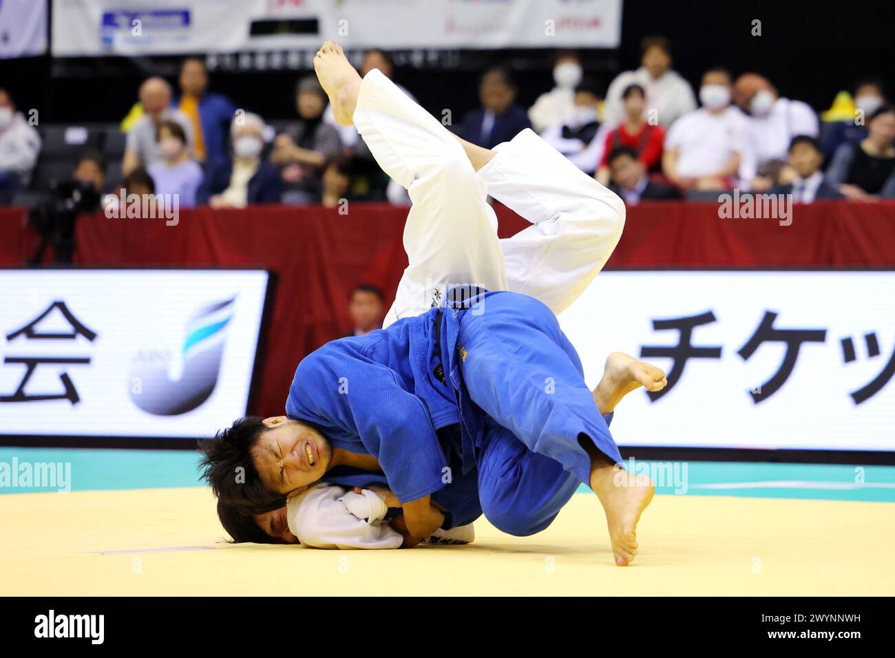 Fukuoka Kokusai Center, Fukuoka, Japan. 7th Apr, 2024. (Top-Bottom) Kosuke Mashiyama, Dota Arai ...