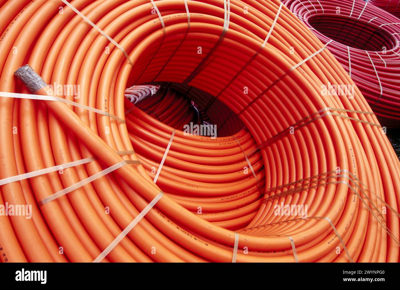 Fiber optics, plastic tubes Stock Photo - Alamy