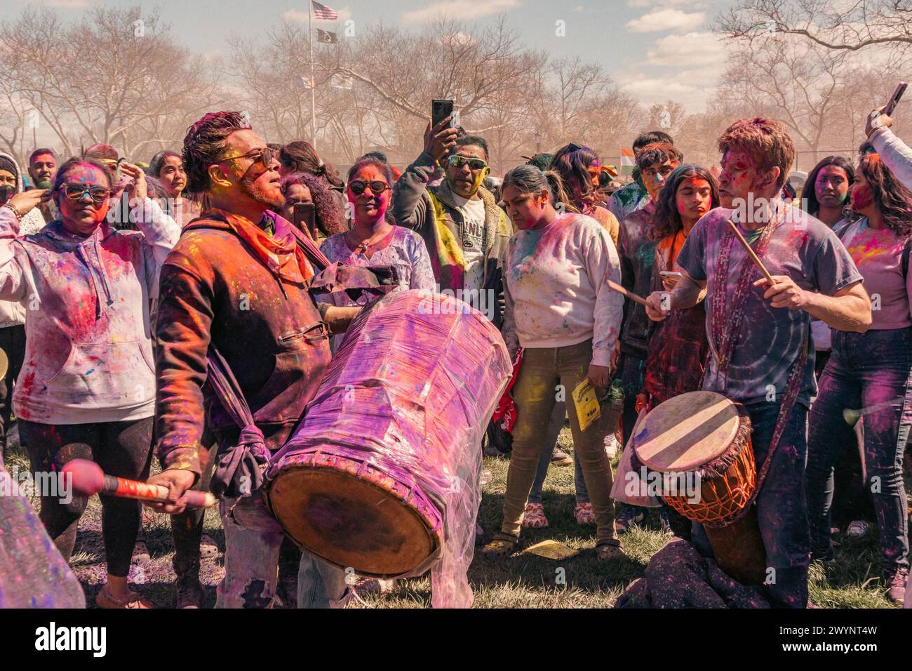 People gather for the 36th annual Phagwah/Holi festival in Richmond ...