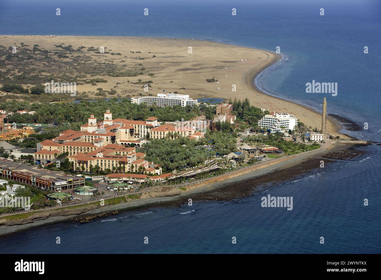 Faro de Maspalomas (lighthouse), Costa Meloneras, Gran Canaria, Canary ...