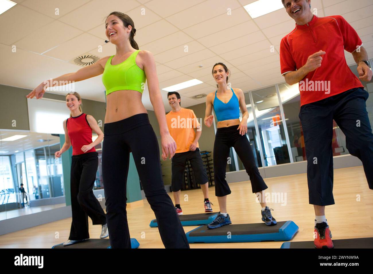 Female sports trainer microphone woman hi-res stock photography and ...