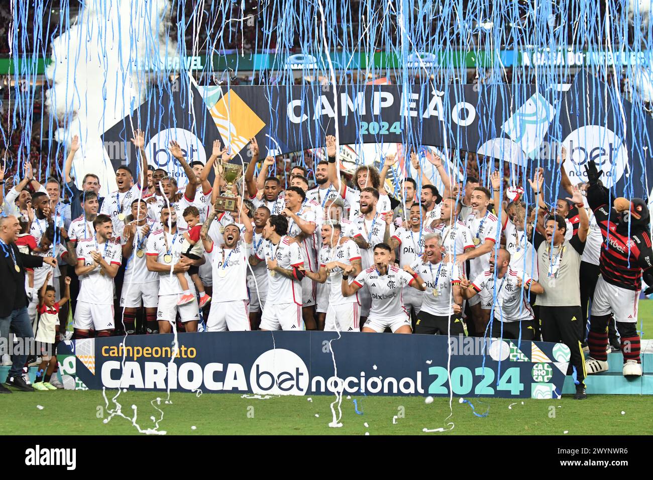 Rio, Brazil - april, 07 2024, Team cup in match between Flamengo vs ...