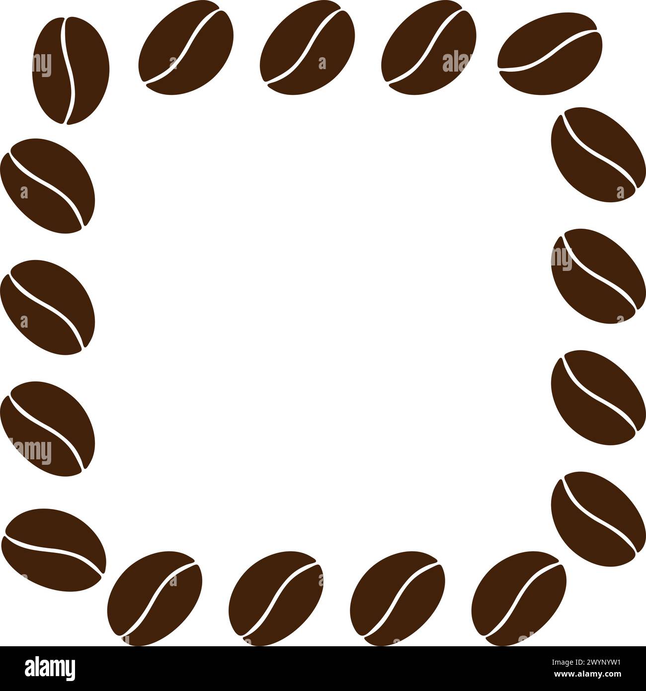 Square frame of abstract coffee beans in trendy brown Copy space ...