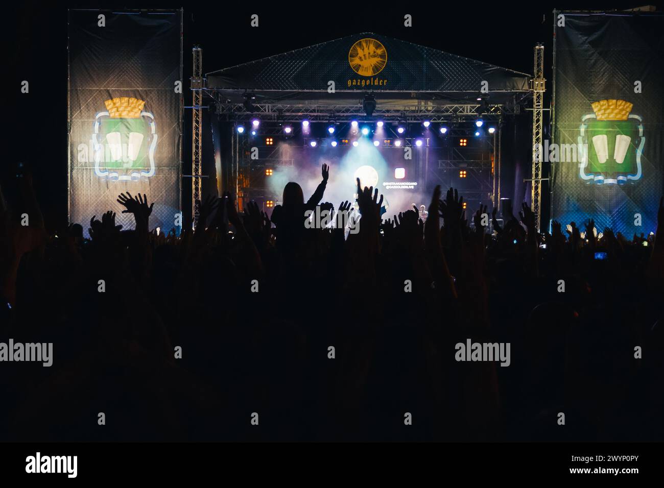 KINESHMA, RUSSIA - AUGUST 30, 2018: Live concert of the popular Russian ...