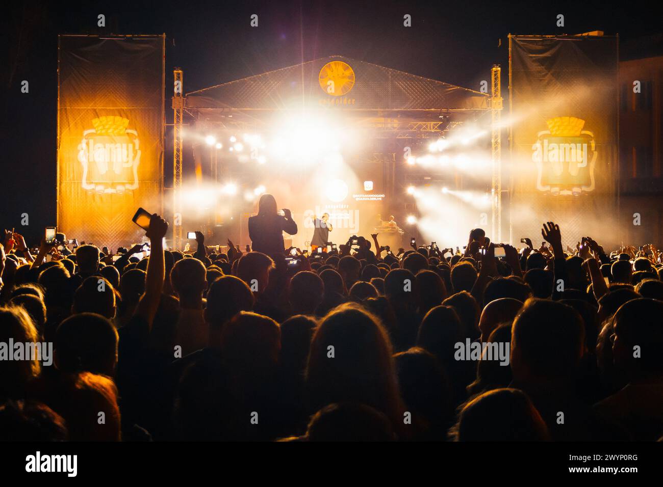KINESHMA, RUSSIA - AUGUST 30, 2018: Live concert of the popular Russian ...