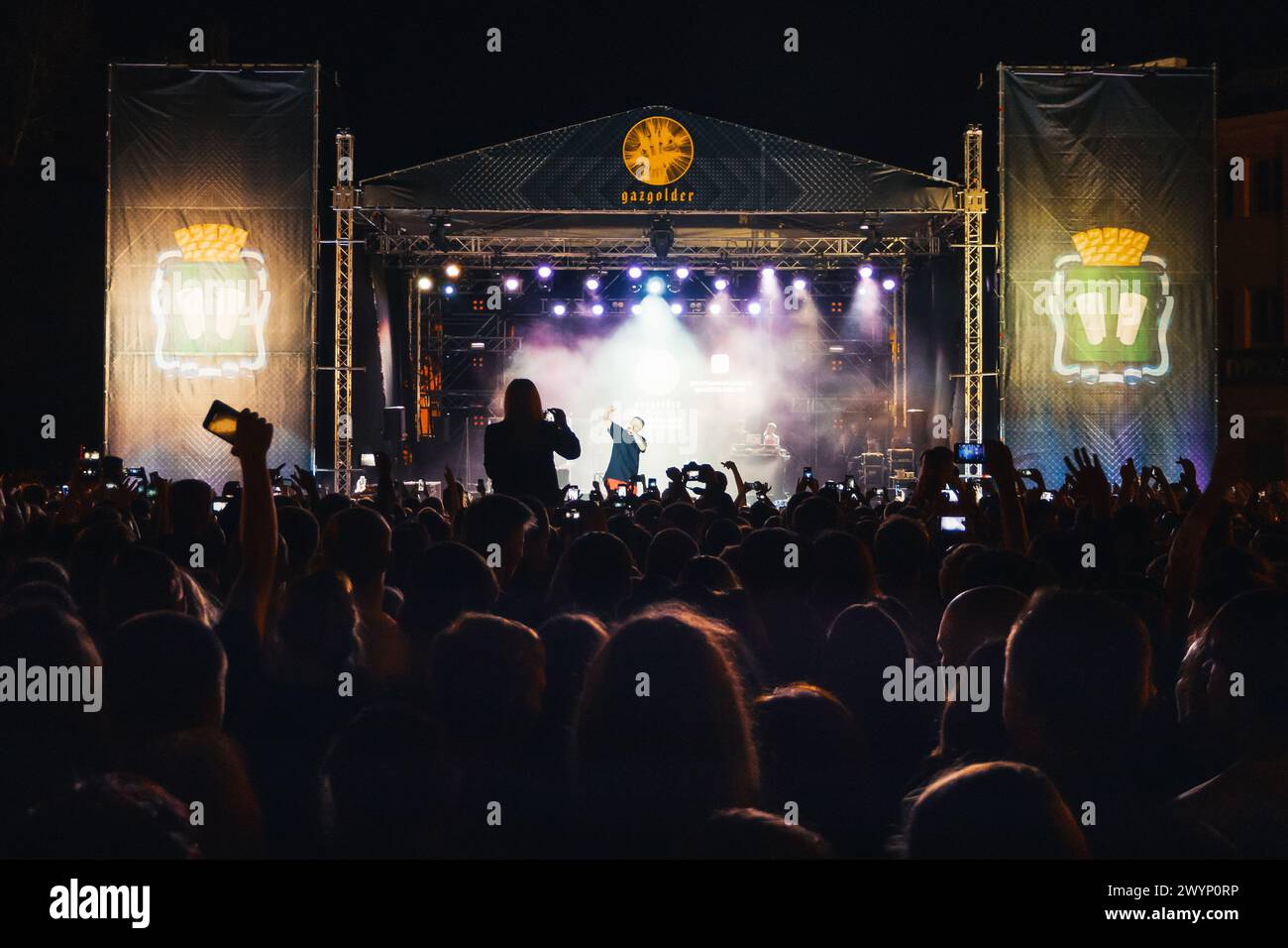 KINESHMA, RUSSIA - AUGUST 30, 2018: Live concert of the popular Russian ...