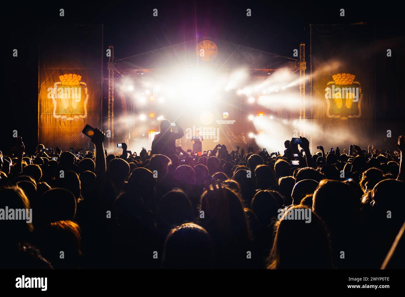 KINESHMA, RUSSIA - AUGUST 30, 2018: Live concert of the popular Russian ...