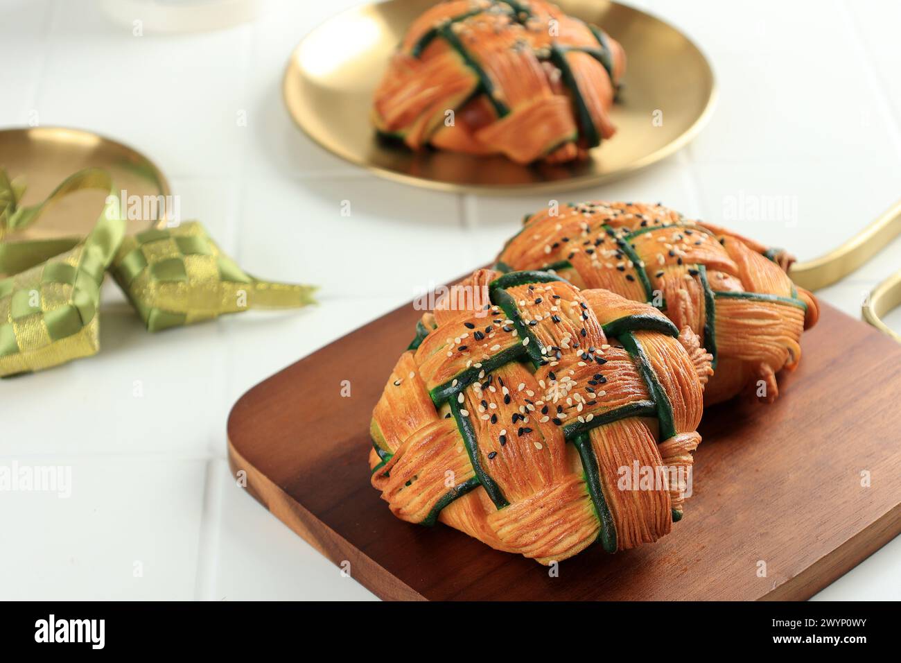 Cropat Croissant Ketupat, Pastry with Beef rendang Filling for Eid al ...