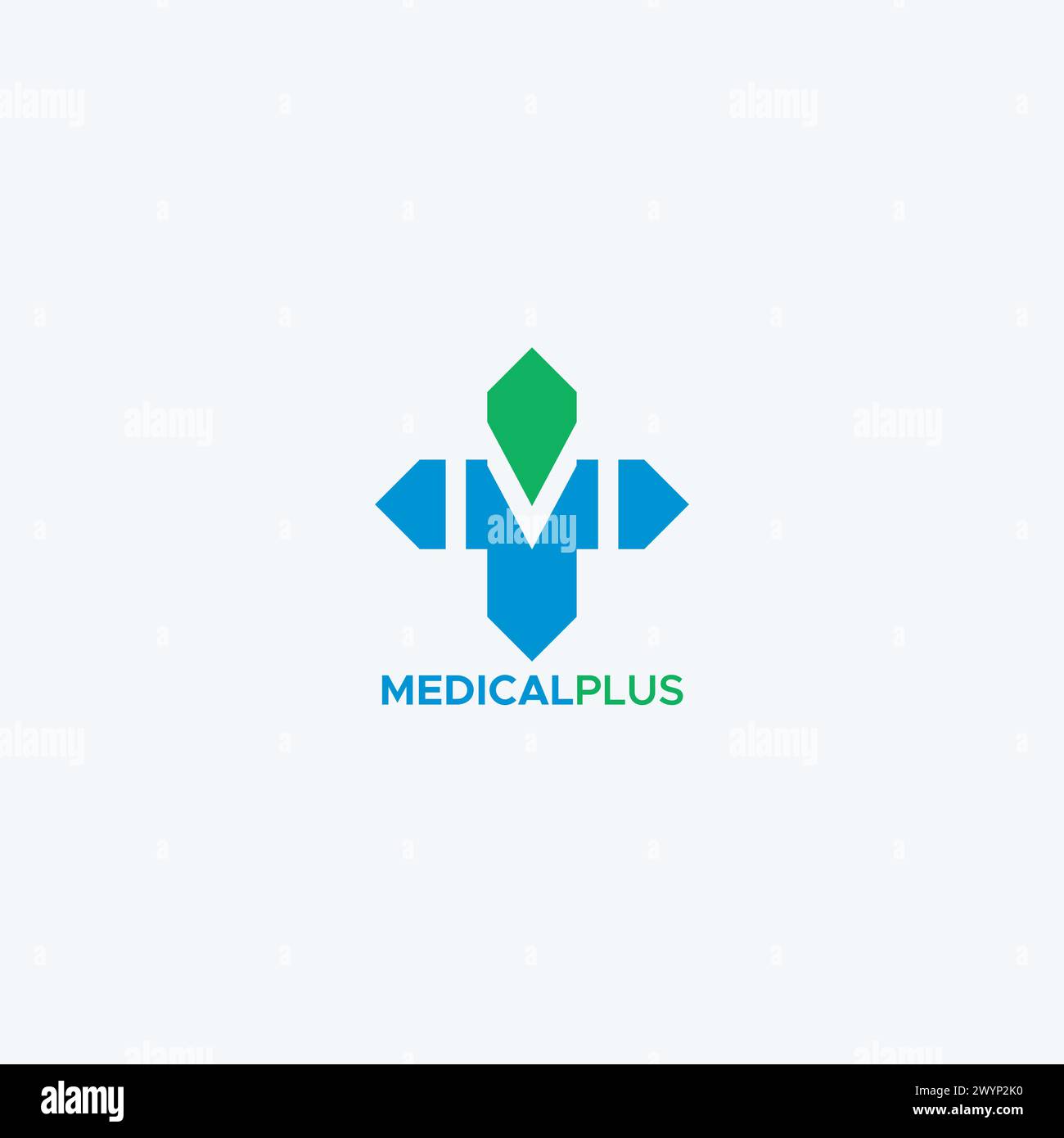 Medical health care logo design in plus cross sign symbol for hospital ...