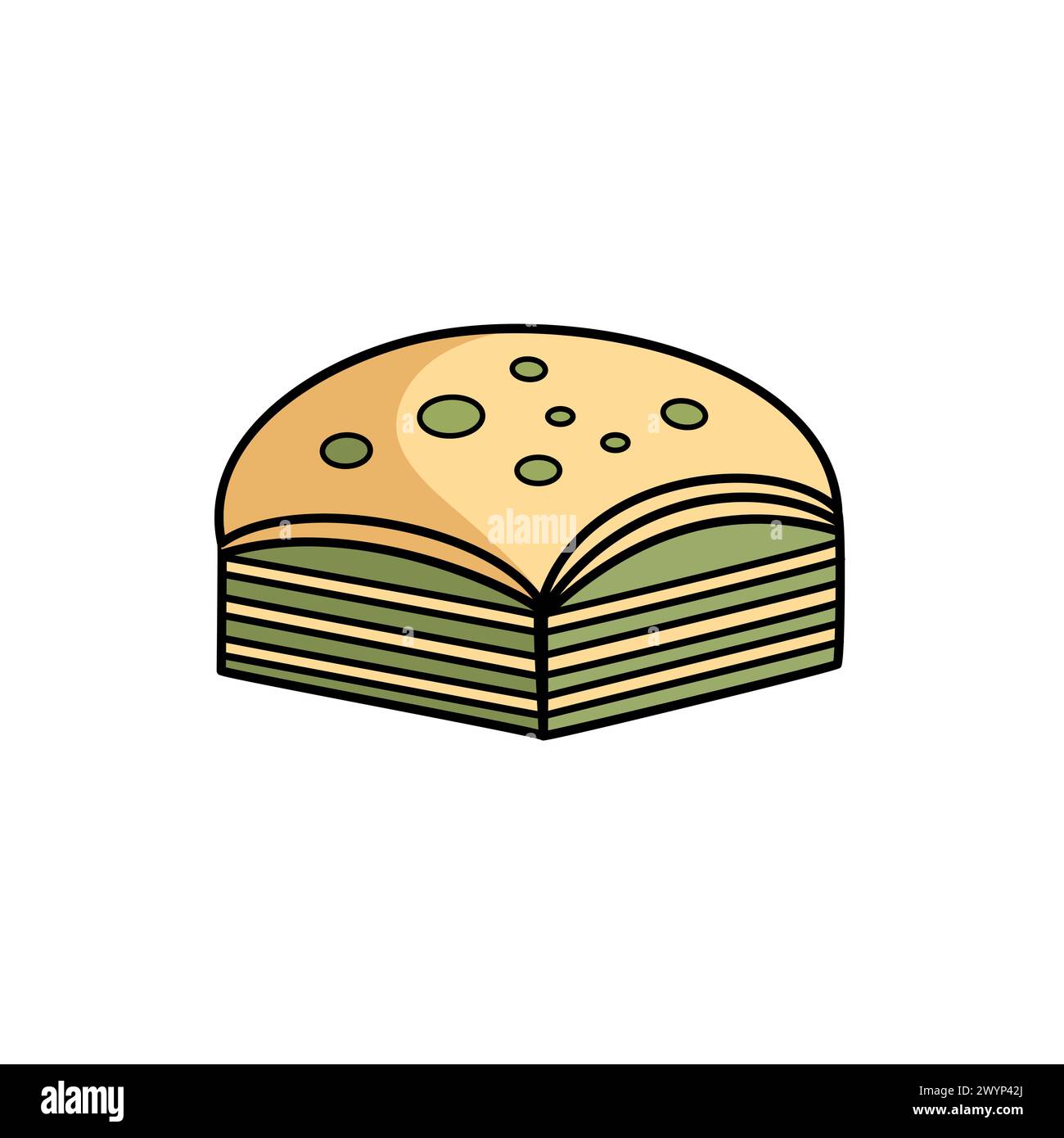 Turkish baklava with pistachios. Tradition Attribute of Turkish culture ...