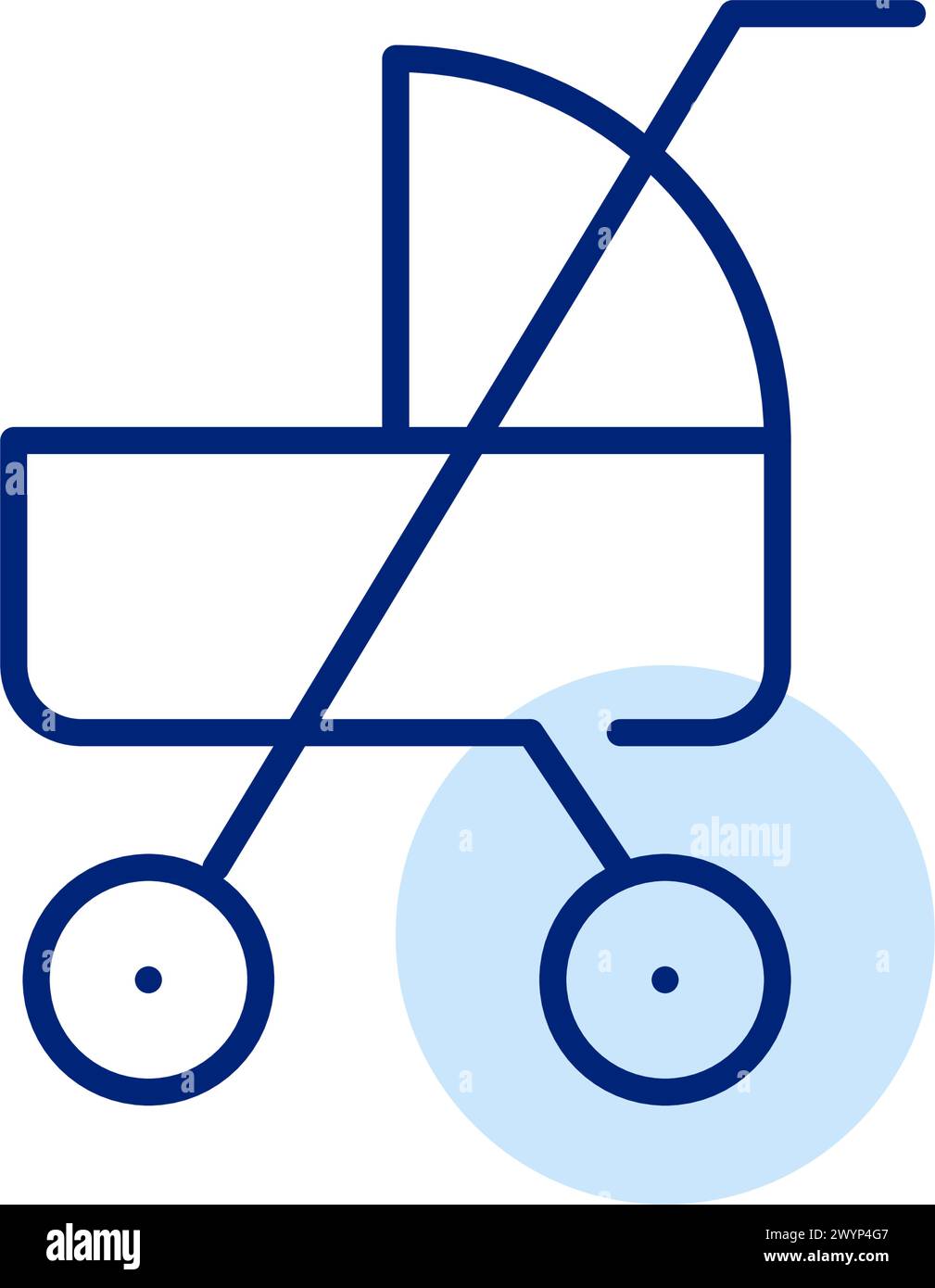 Baby stroller icon. Convenient transport for infants and toddlers on ...