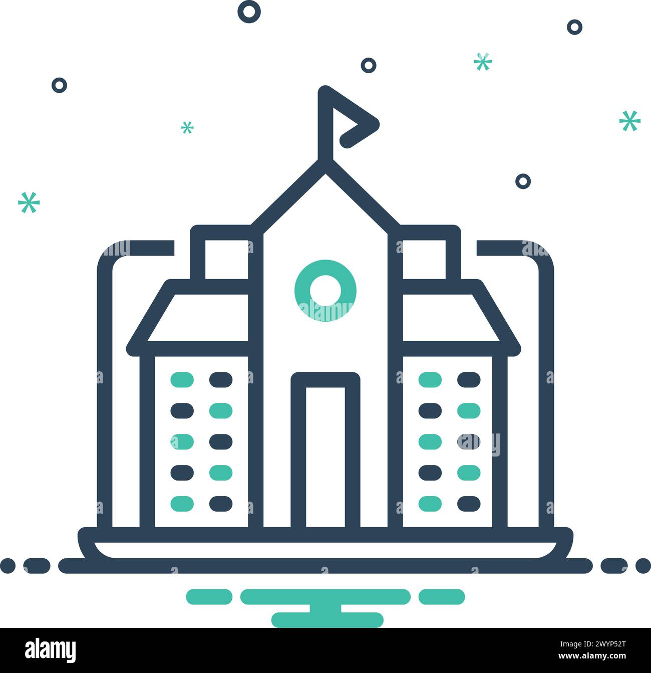 Online school building Cut Out Stock Images & Pictures - Alamy