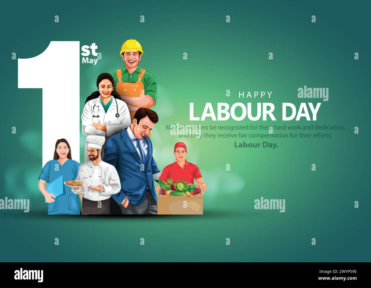 happy Labour day or international workers day vector illustration with workers. labor day and ...