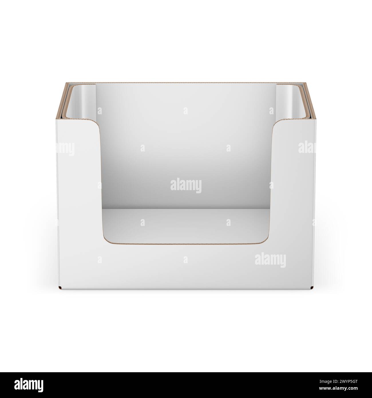 Cardboard Display Stand Box Mockup 3D Rendering Isolated Background Stock Photo - Alamy