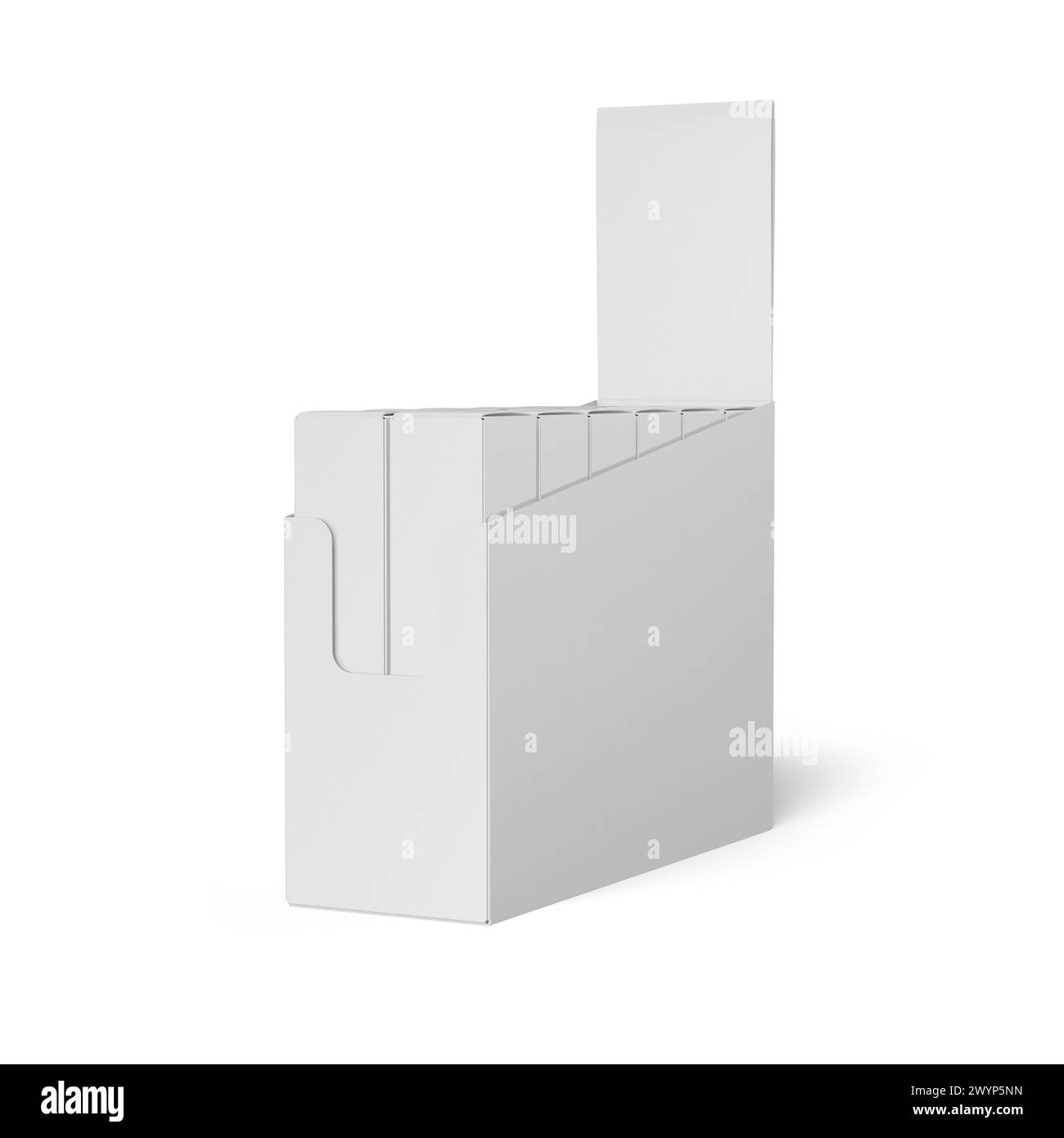 Cardboard Display Stand Box Mockup 3D Rendering Isolated Background Stock Photo - Alamy