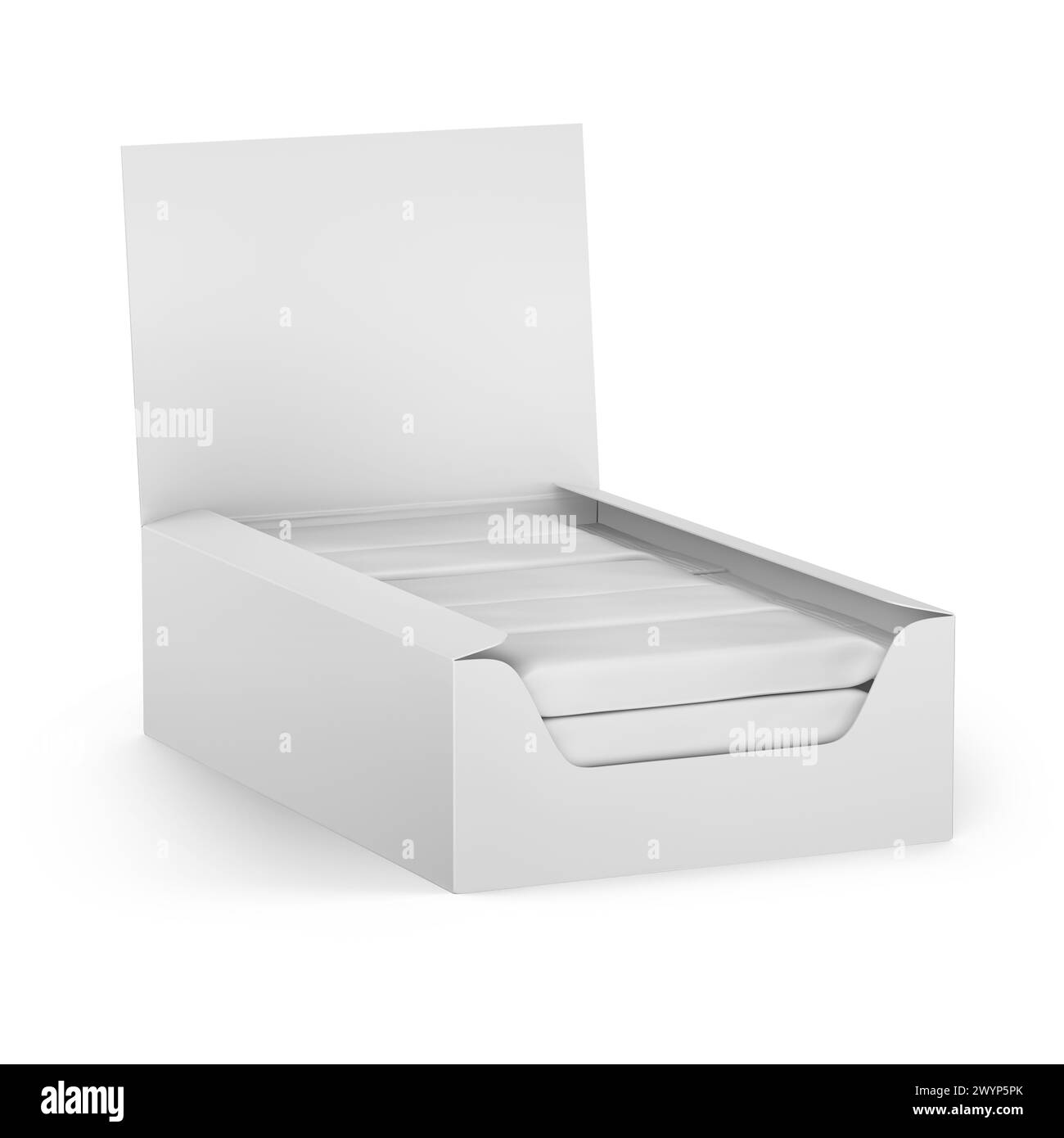 Cardboard Display Stand Box Mockup 3D Rendering Isolated Background Stock Photo - Alamy