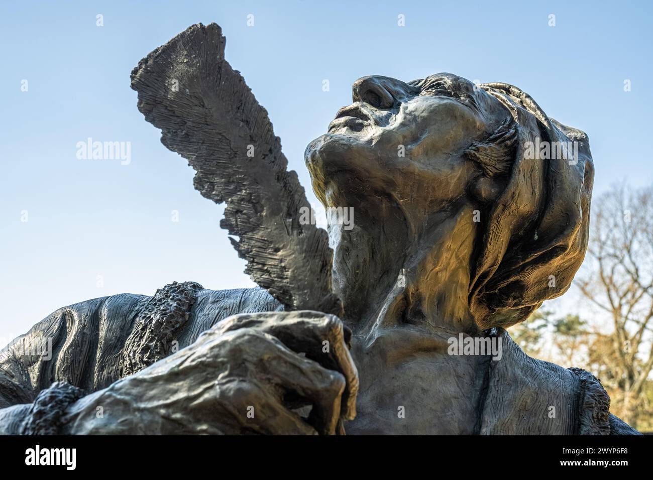Close-up of Cherokee Indian alphabet inventor, Sequoyah, looking ...