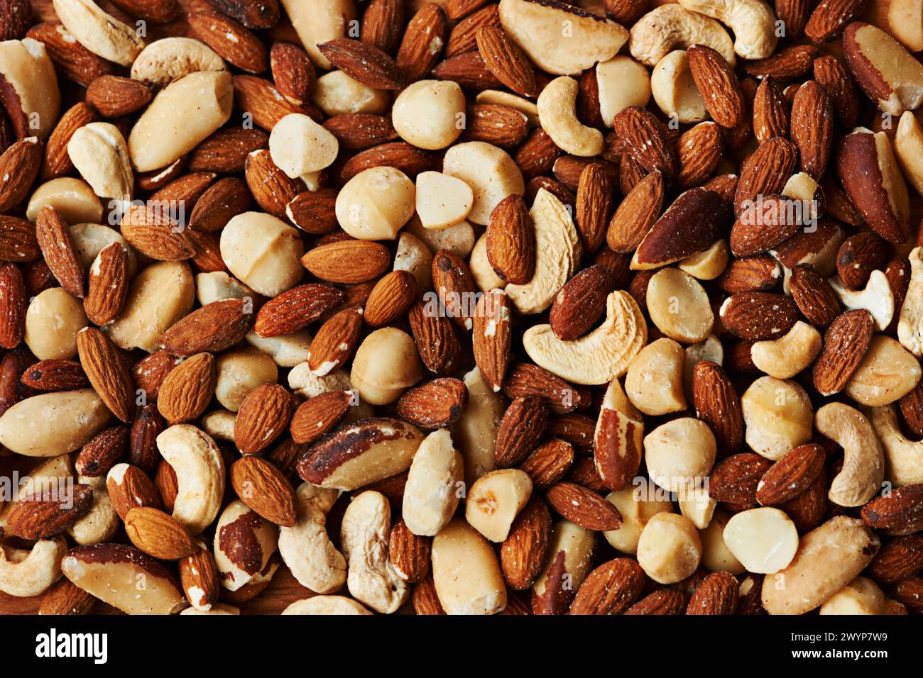 Nuts, mix and organic snack for health, selection and variety of ...