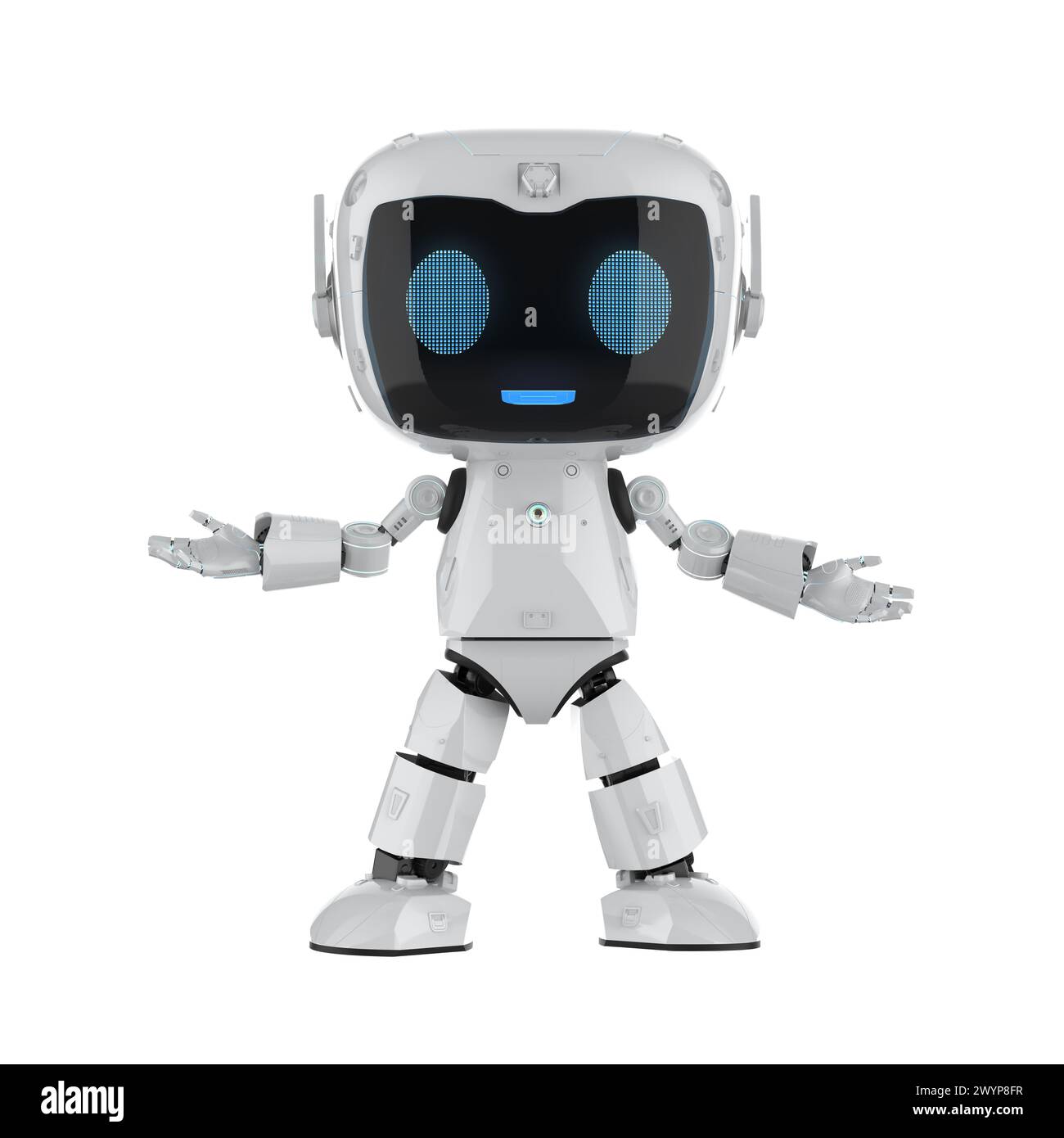 3d rendering cute and small artificial intelligence personal assistant ...