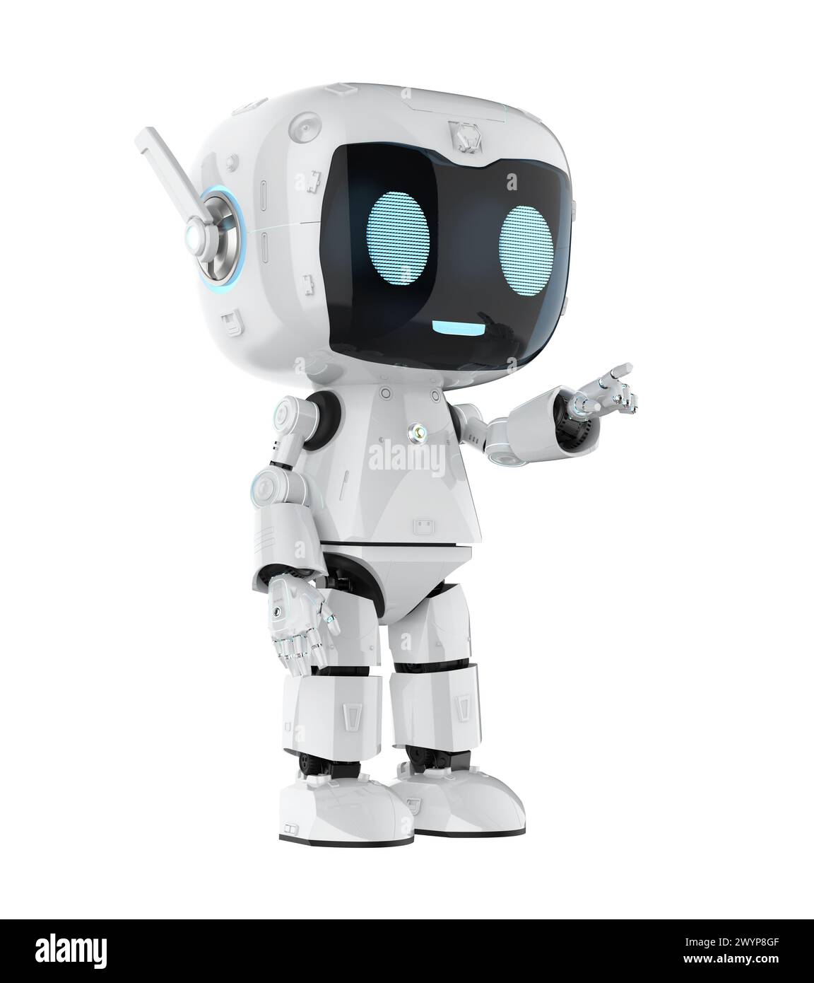 3d rendering cute and small artificial intelligence personal assistant ...