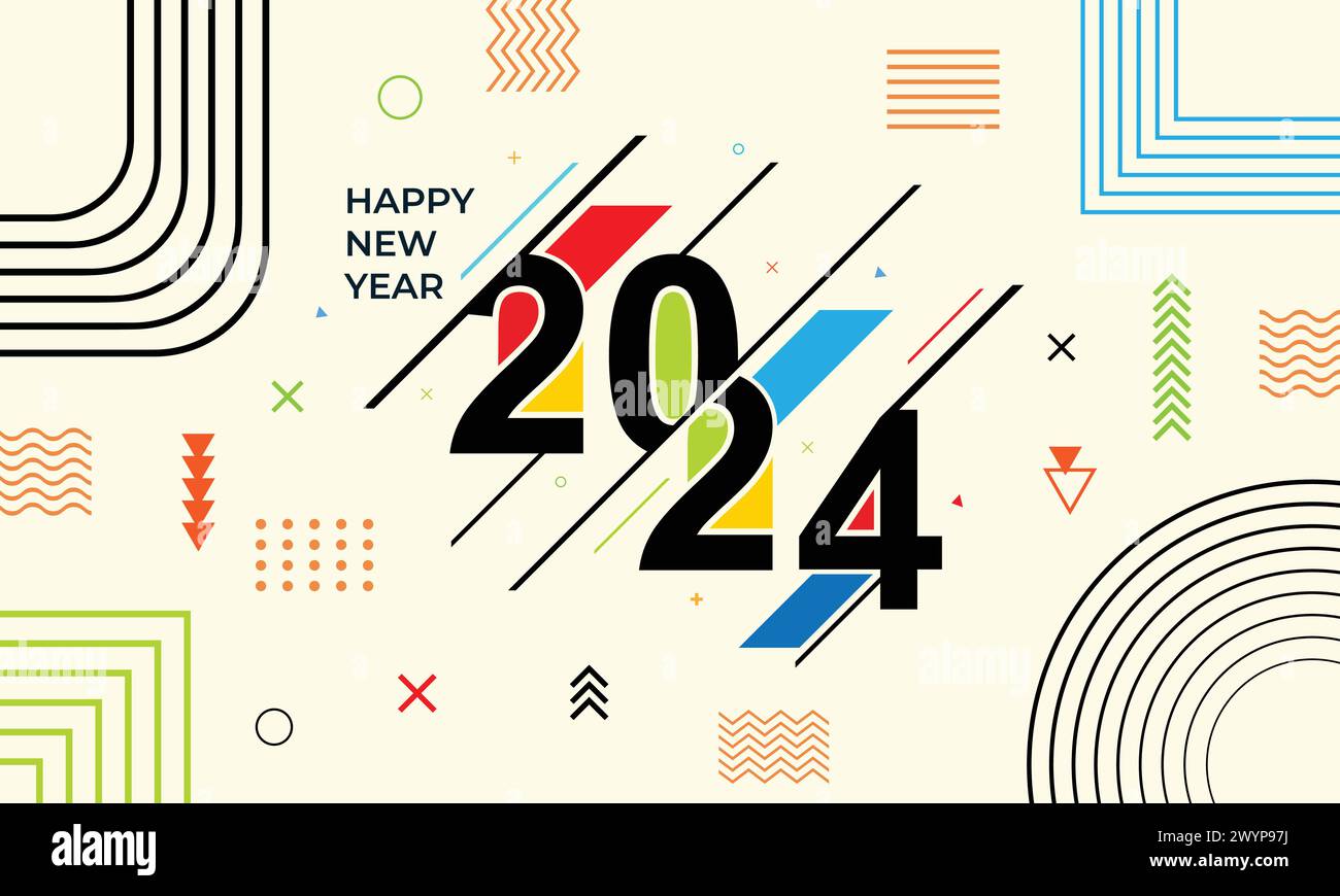 New year 2024 party Stock Vector Images - Alamy