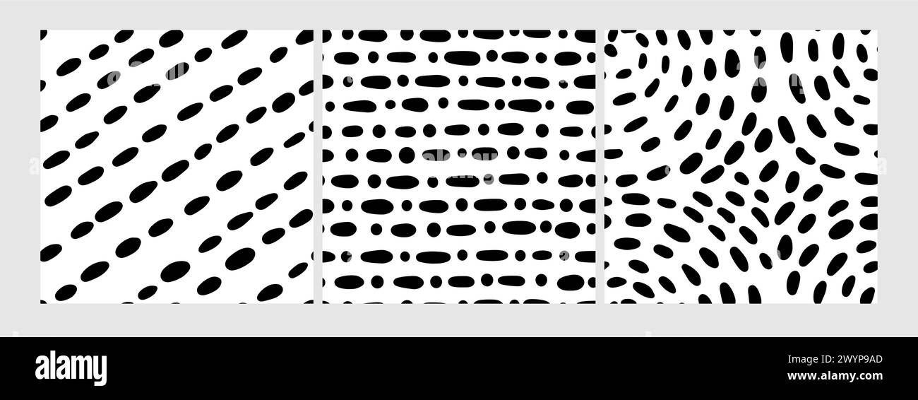 Small dash patterns set. Seamless minimal dash pattern, small elements ...