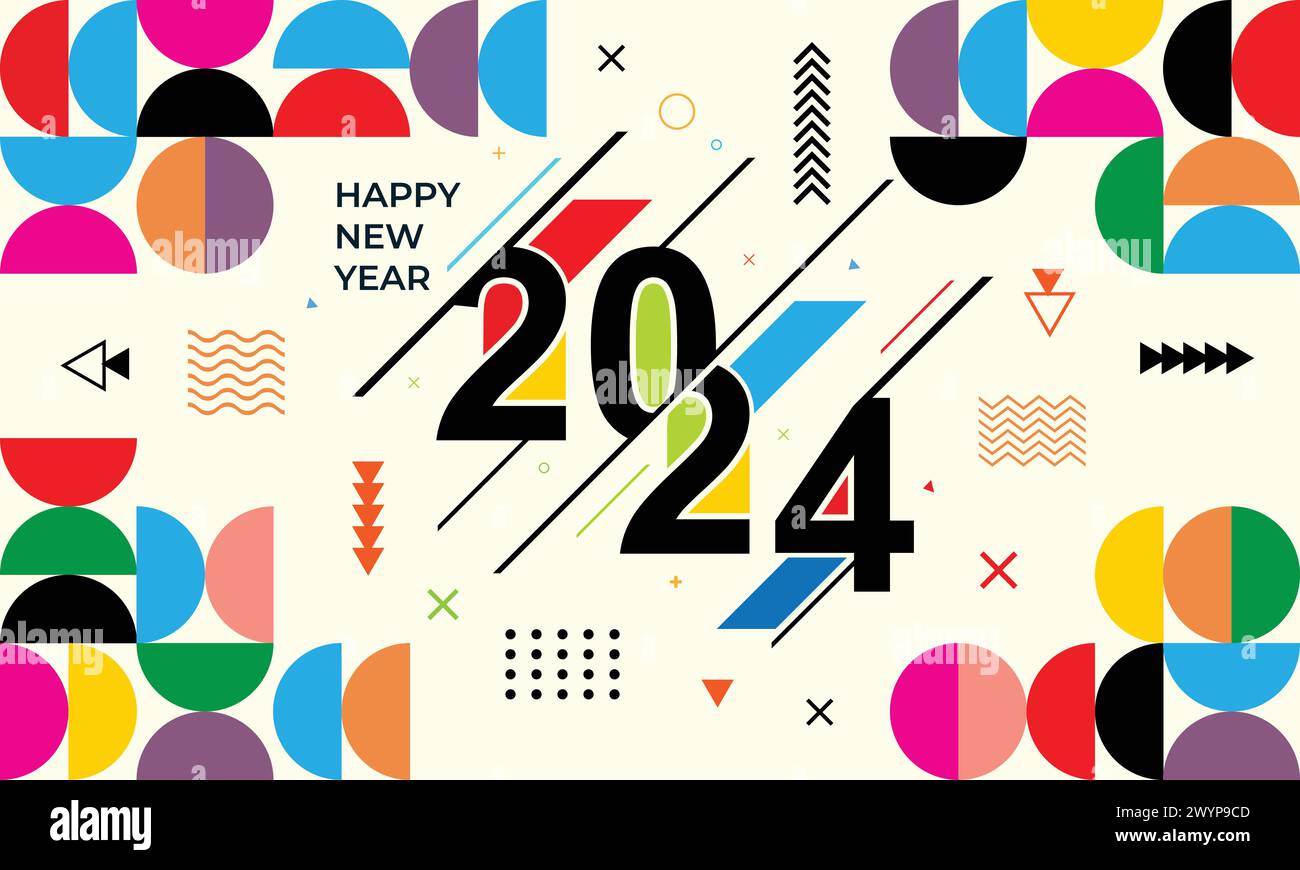 2024 new year design Stock Vector Image & Art - Alamy