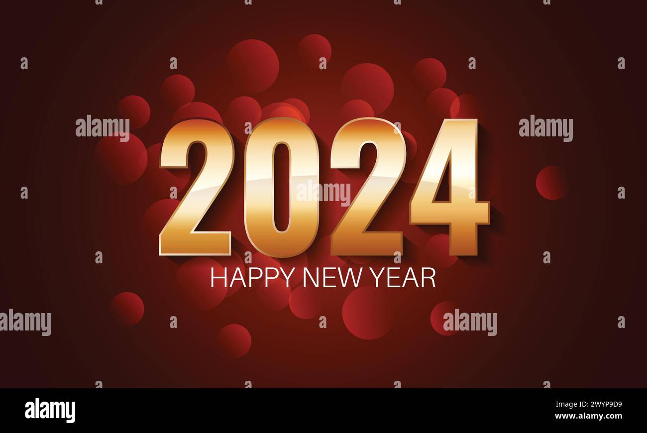 New year 2024 lettering Stock Vector Images - Alamy