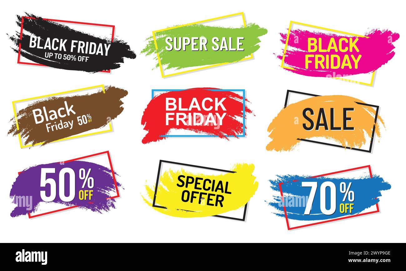 Banner black friday background Cut Out Stock Images & Pictures - Alamy