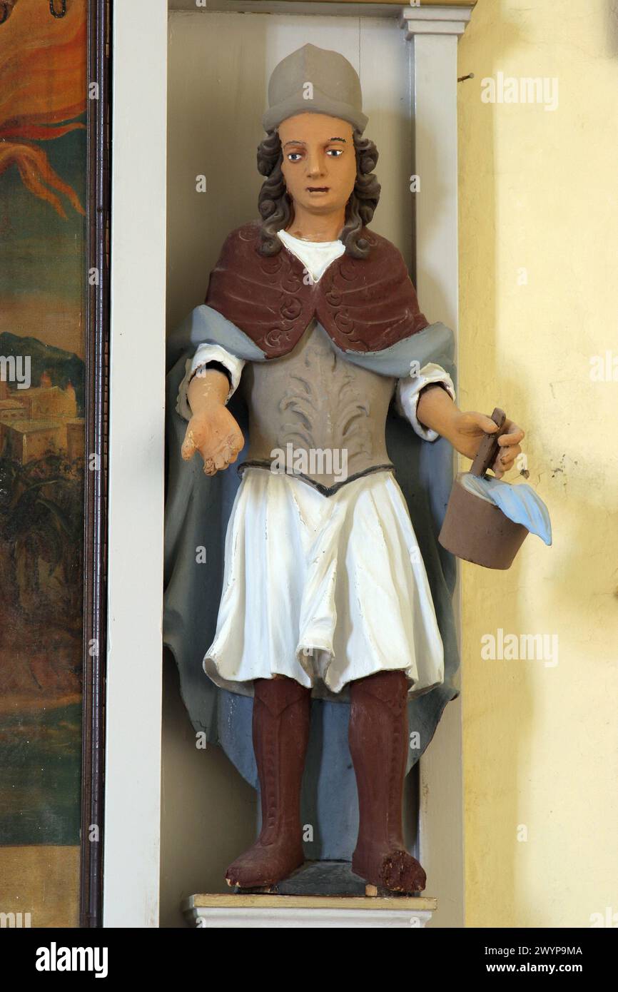 Saint Florian, statue on the altar of Saint Elijah in the Church of the ...