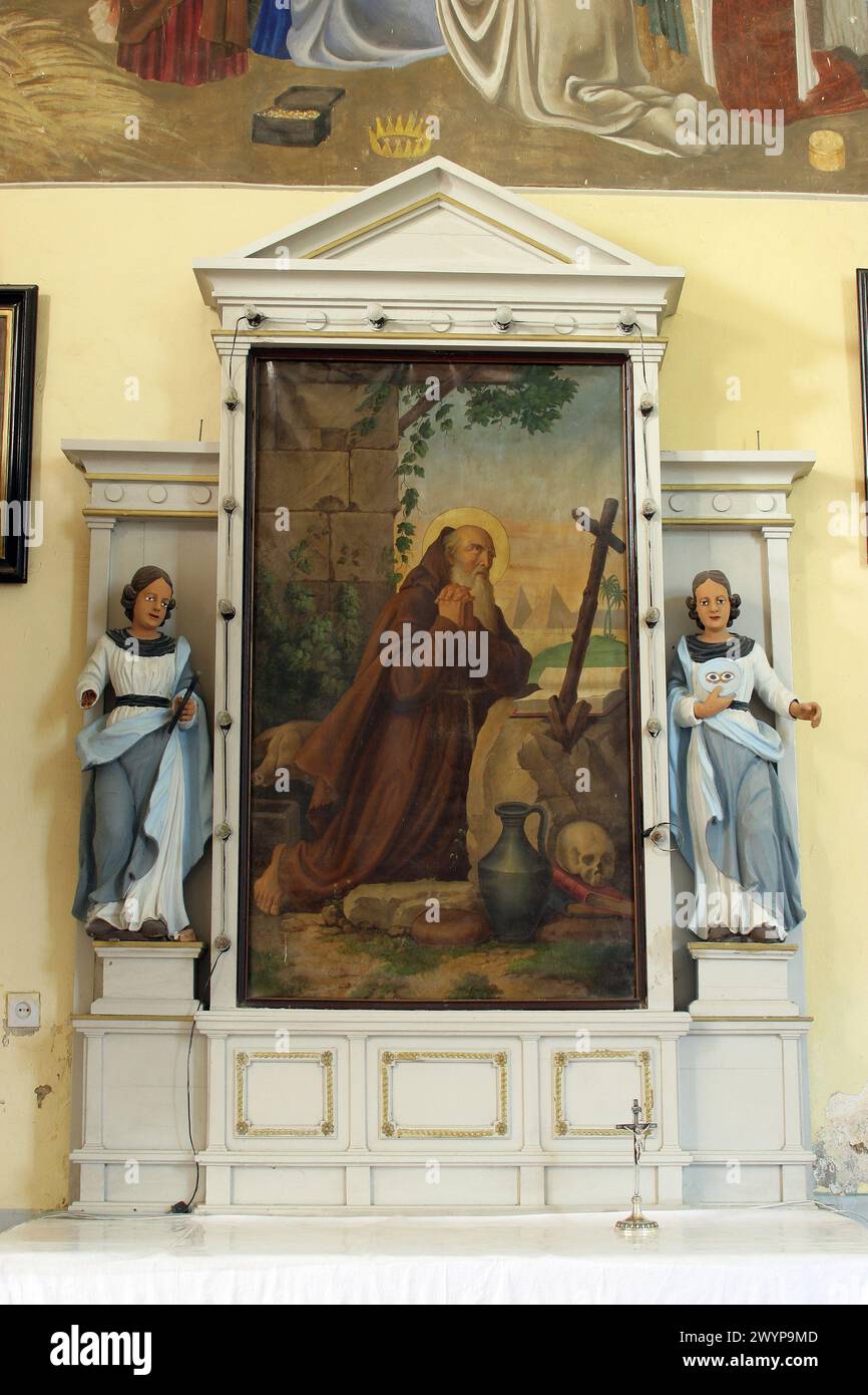 Altar of Saint Anthony the Great in the Church of the Assumption of the ...