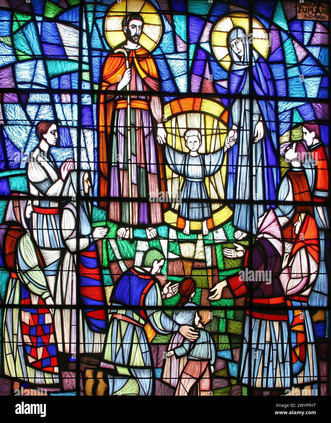 Stained glass worker antique hi-res stock photography and images - Alamy