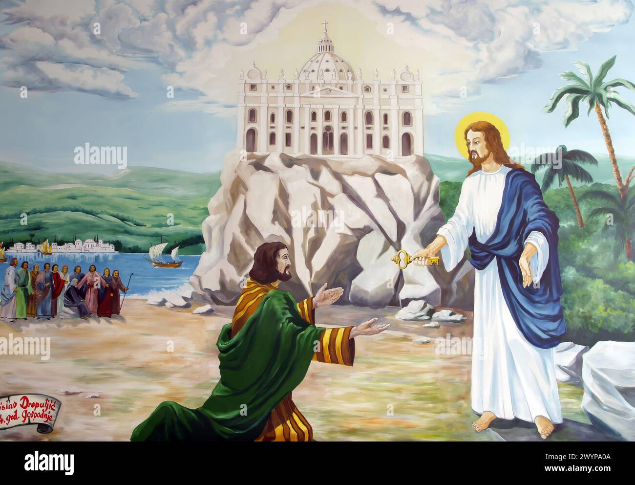 Jesus and peter keys painting hi-res stock photography and images - Alamy