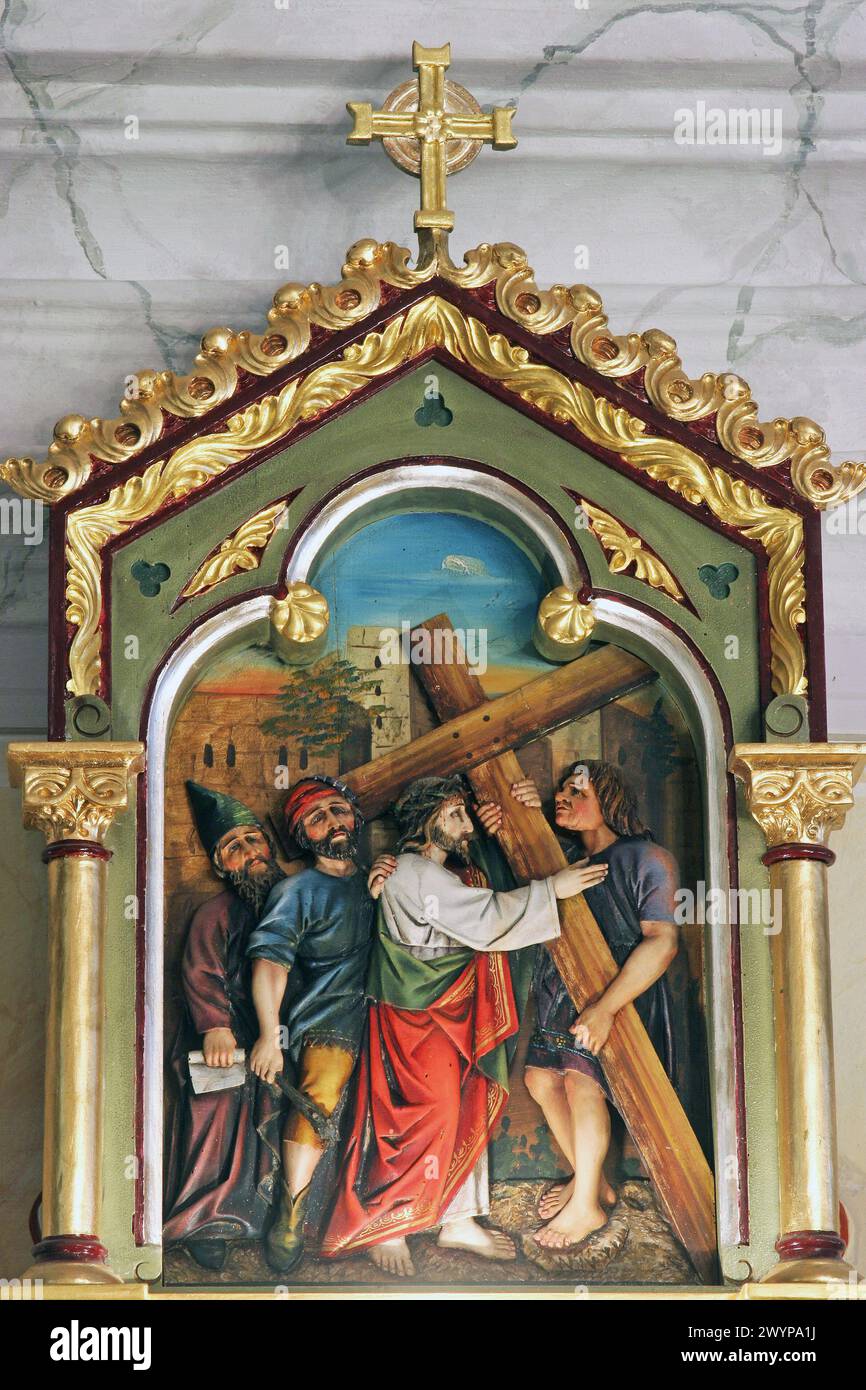 Stations of the Cross in the parish church of the Immaculate Conception ...