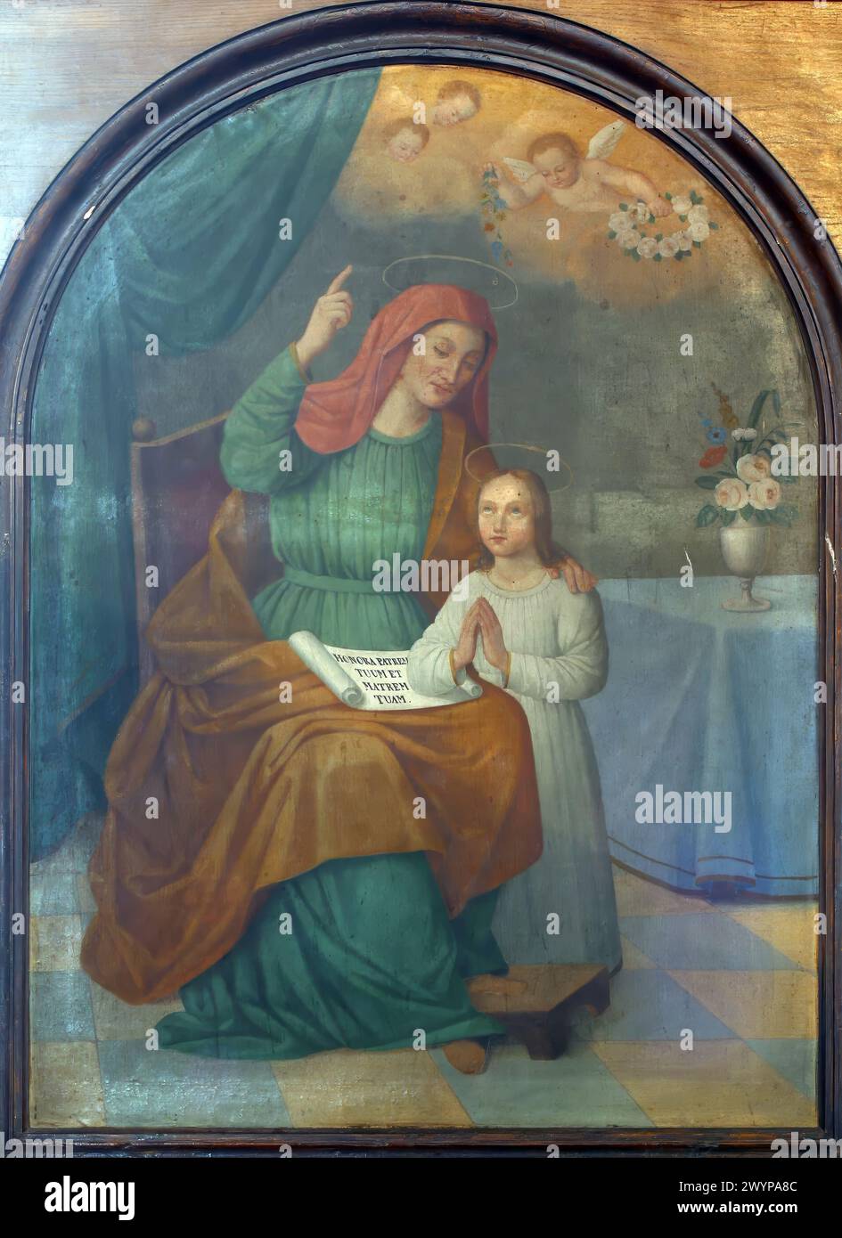 Education of the Virgin Mary, altar of Saint Anne in the parish church ...