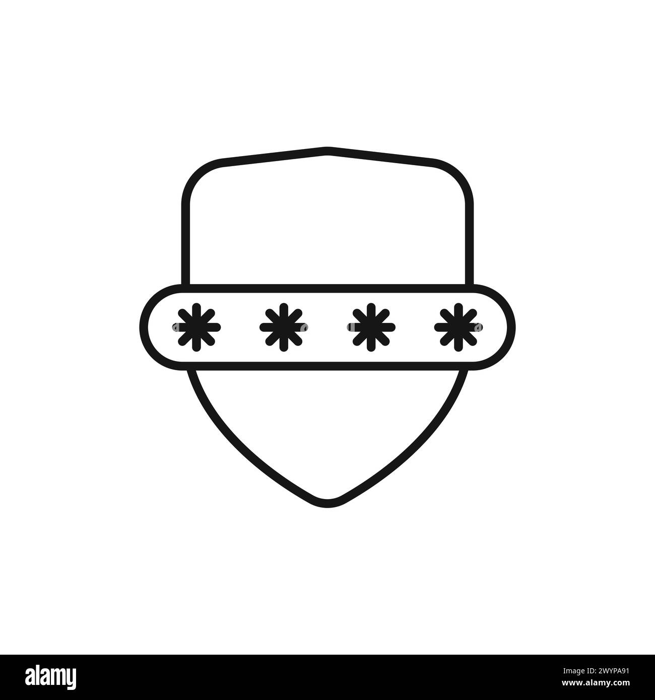 Simple protection icon. Stars password data protection Stock Vector ...
