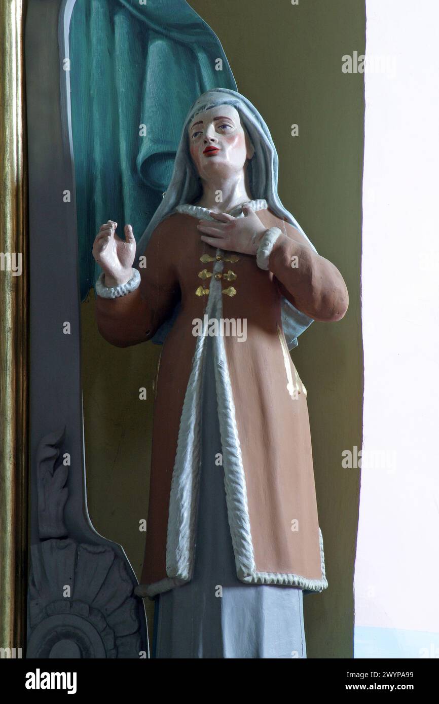 Saint Maria Torribia, statue on the altar of Saint Barbara in the ...