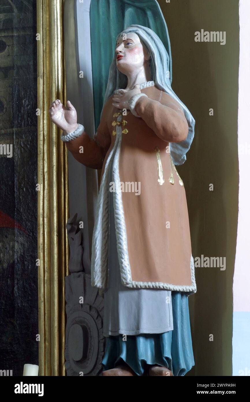 Saint Maria Torribia, statue on the altar of Saint Barbara in the ...