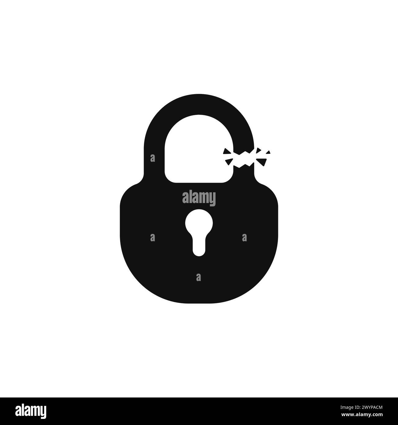 Broken shield icon Black and White Stock Photos & Images - Alamy