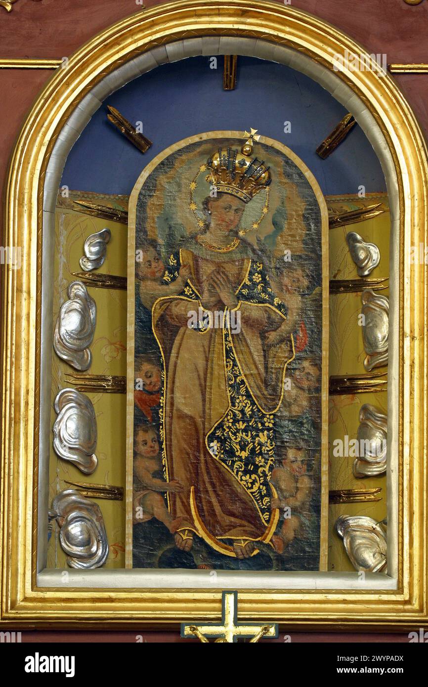 Our Lady of Kunagora, altar in parish church Assumption of the Virgin ...